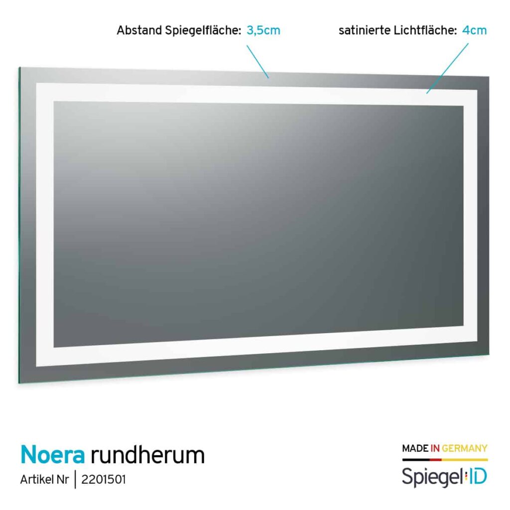 Badezimmerspiegel mit LED Beleuchtung - Noemi 21 Design | Spiegel ID